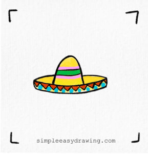 How to draw a sombrero | Simple Easy Drawing