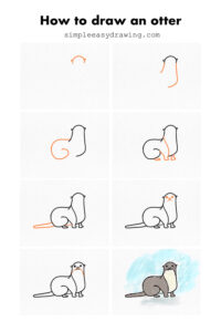 How to draw a otter step by step (with pictures) | Simple Easy Drawing ...