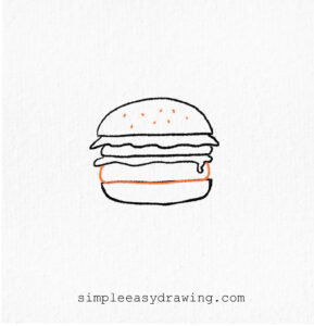 How to draw a hamburger step by step | Simple Easy Drawing - Simple ...