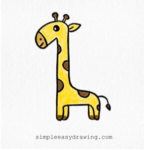 How to draw a giraffe step by step (in under 2 minutes!)