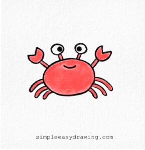 How to draw a crab step by step | Simple Easy Drawing