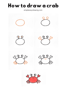 How to draw a crab step by step | Simple Easy Drawing