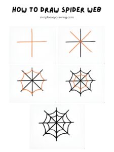 How to Draw Spider Web | Simple Easy Drawing